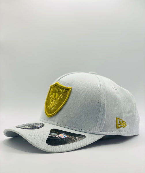 Las Vegas Raiders white and Gold Precision 9FORTY A-Frame Snapback 1.1 ...